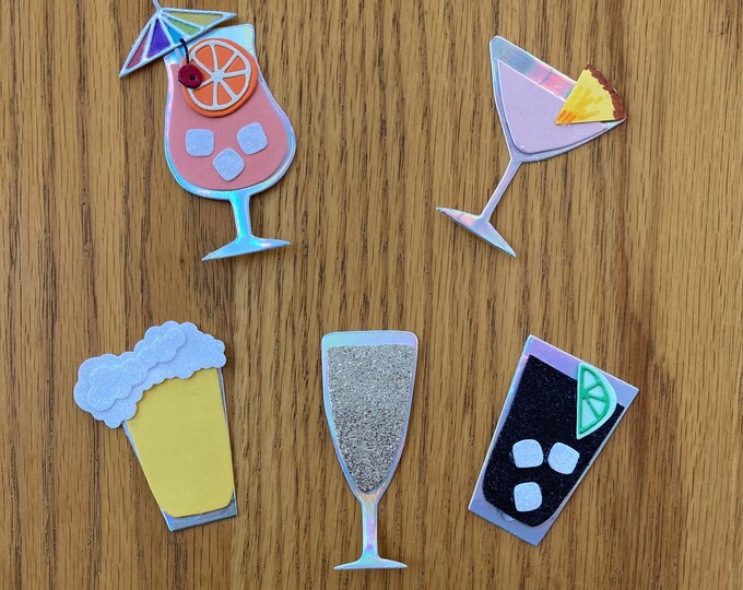 Die-cut Drinks Card Topper, Craft Embellishments, Luxury Card Toppers ...