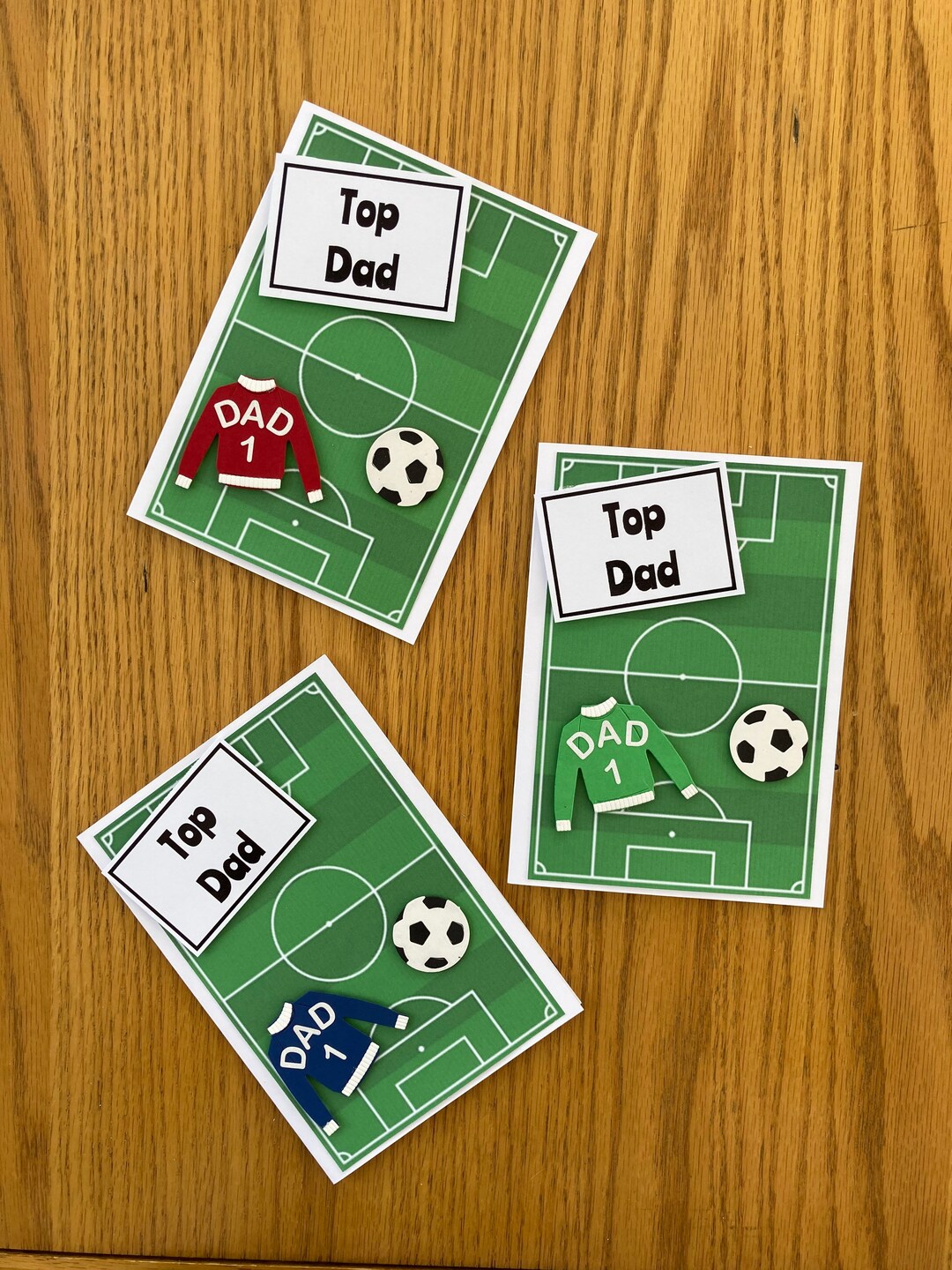 Cute Football Father’s Day Card, Handmade, Top Dad Card, Football ...
