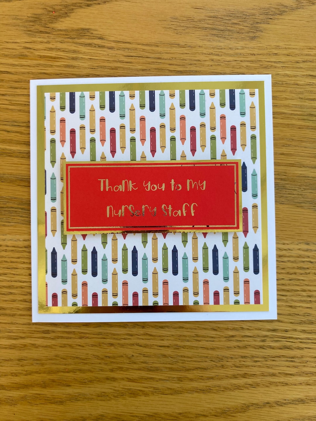 Thank You Nursery Card, Crayons, Cute, End of Term Card, Teacher ...