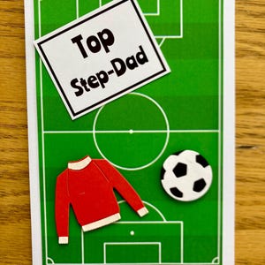 Cute Football Father’s Day Card, Handmade, Top Dad Card, Football ...