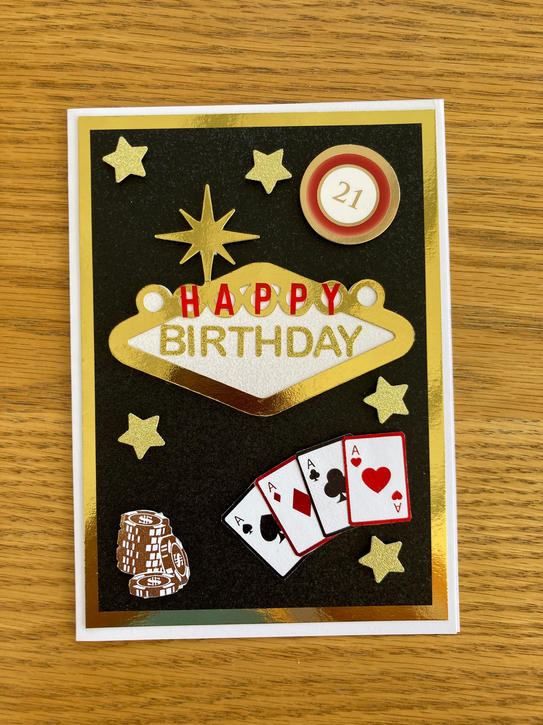 Las Vegas Casino 18th Birthday Card, Handmade, Gambling, Special ...