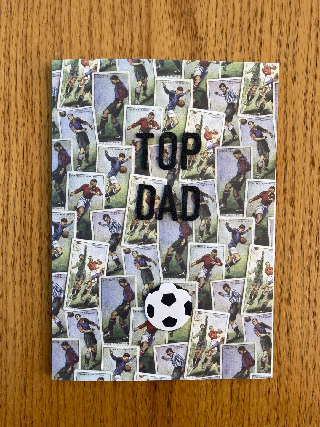 Retro Football Father's Day Card, Dad Card, Unique, Handmade, One-off ...