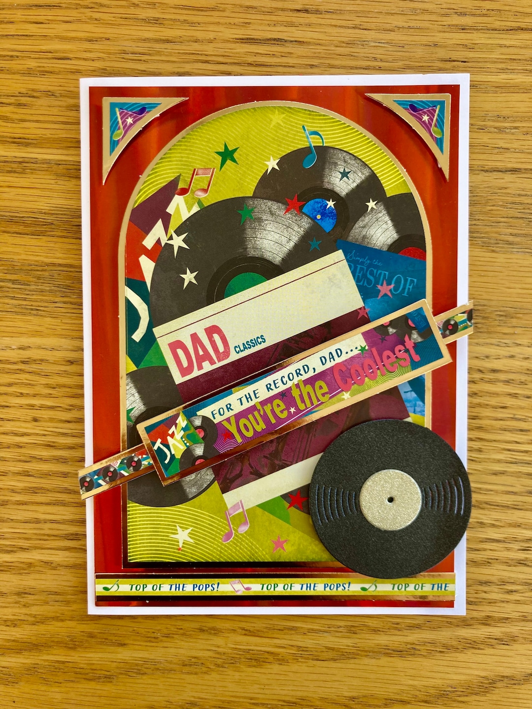 Jukebox Father’s Day Card, Records, Dad Birthday Card, Card for Dad ...