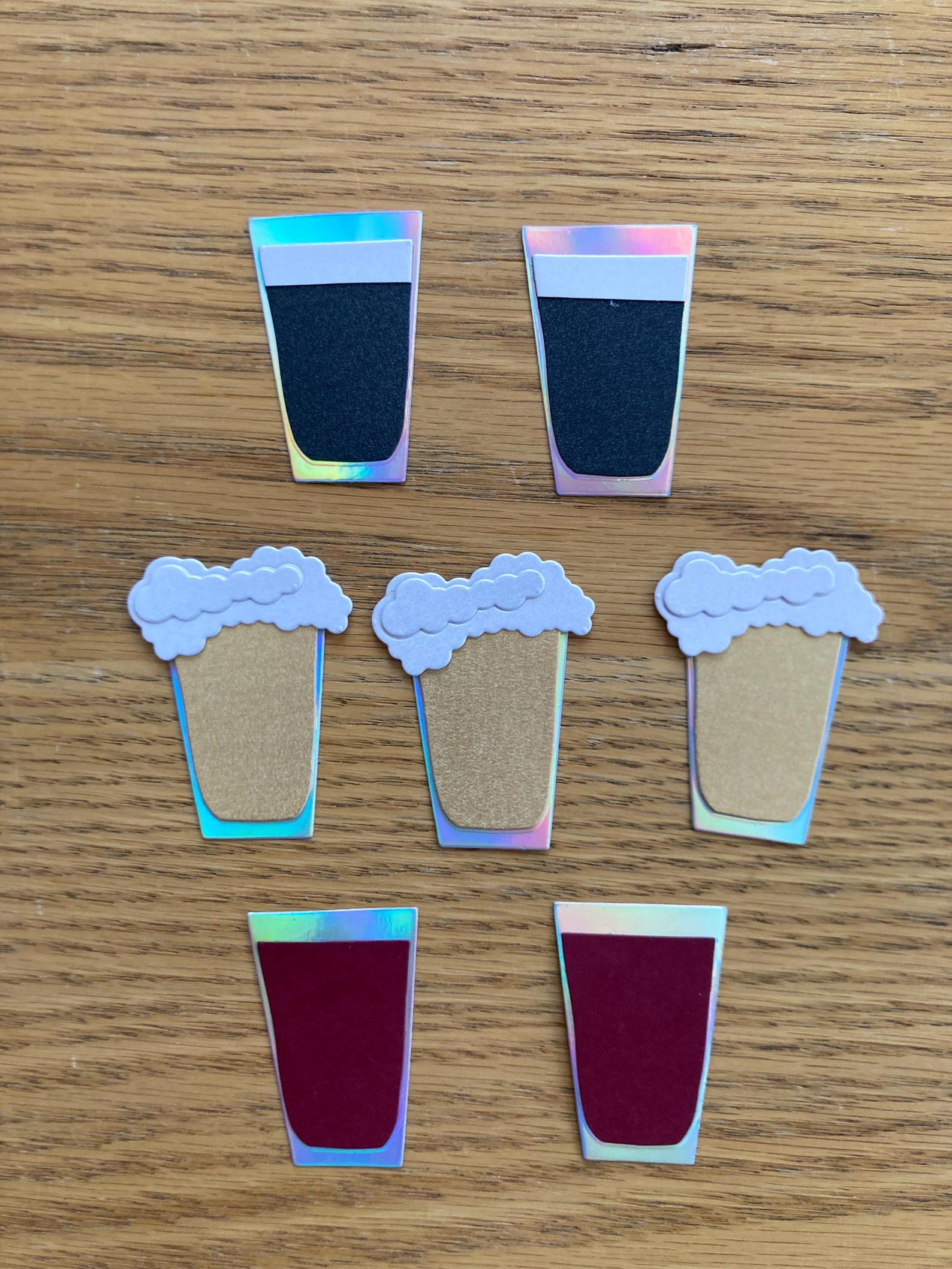 Die-cut Drinks Card Topper, Craft Embellishments, Luxury Card Toppers ...