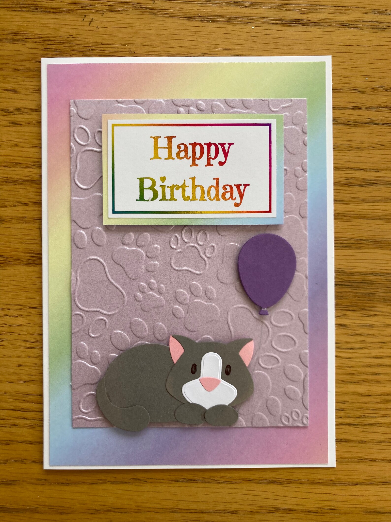 Handmade Kitten Birthday Card Handmade Birthday Card Cute - Etsy