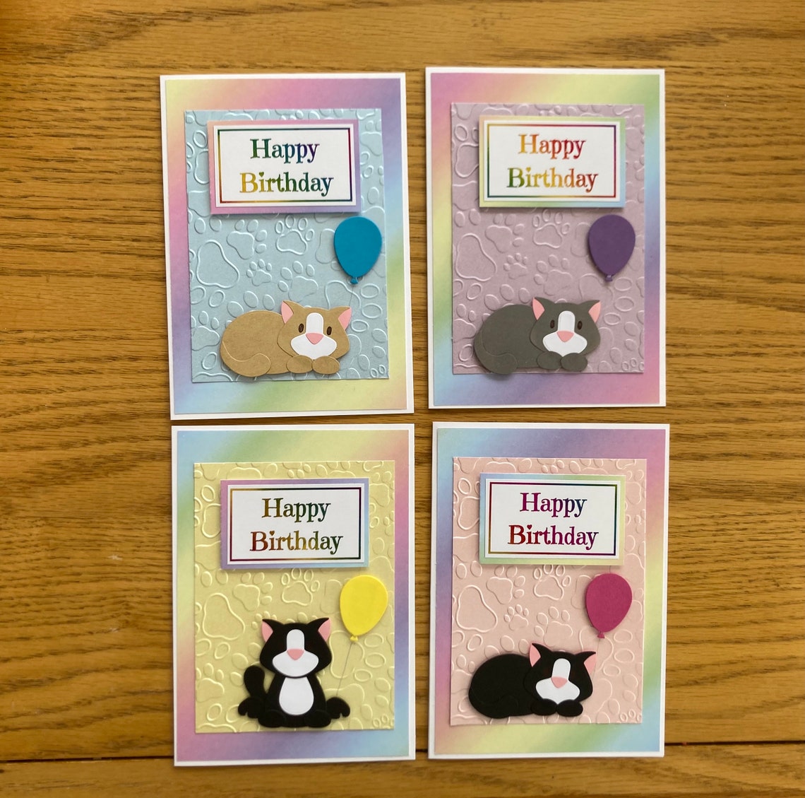 Handmade Kitten Birthday Card Handmade Birthday Card Cute - Etsy