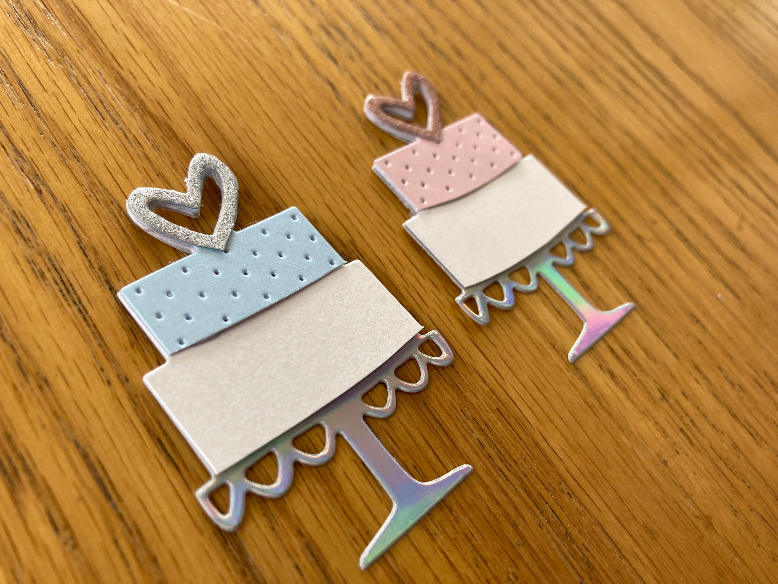 Die-cut Wedding Cake, Card Topper, Craft Embellishments, Set of 6 ...