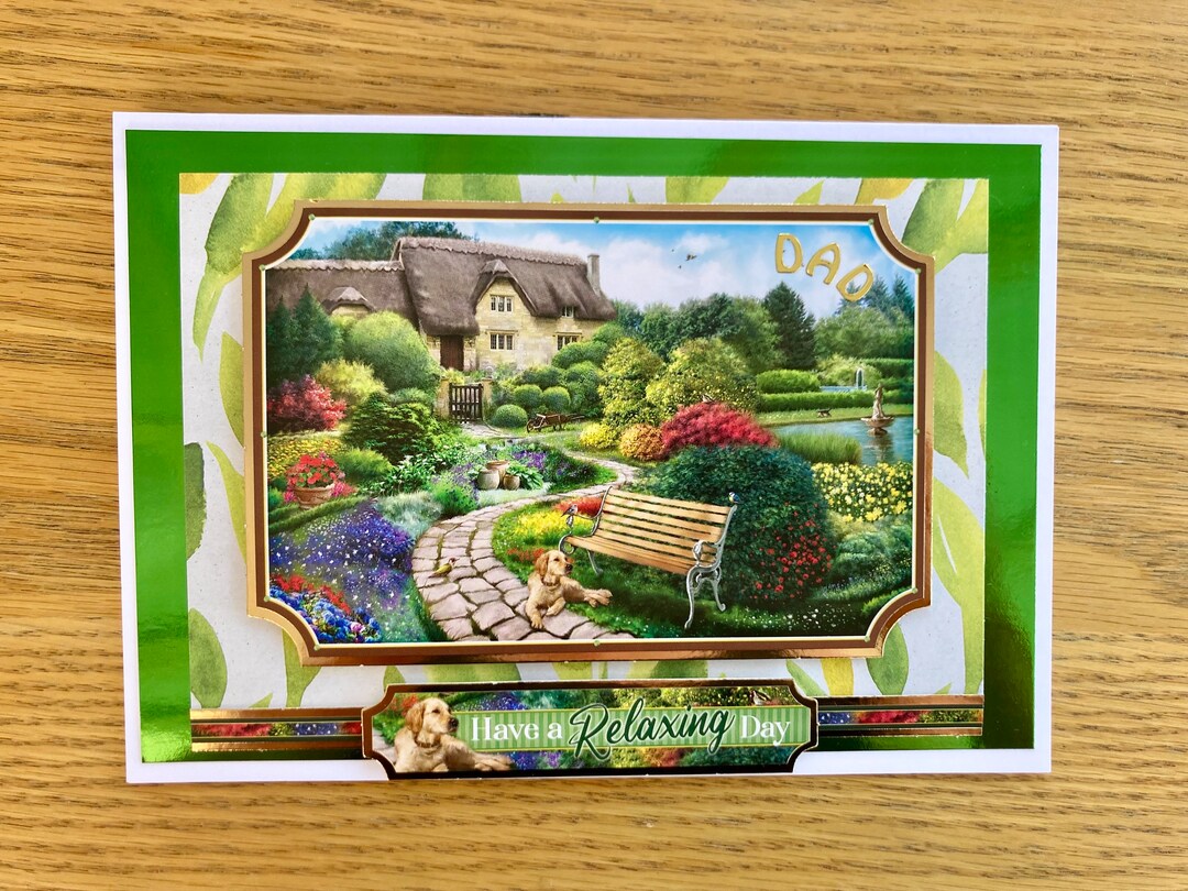 Garden Fathers Day Card, Dad Birthday Card, Card for Dad, Handmade ...