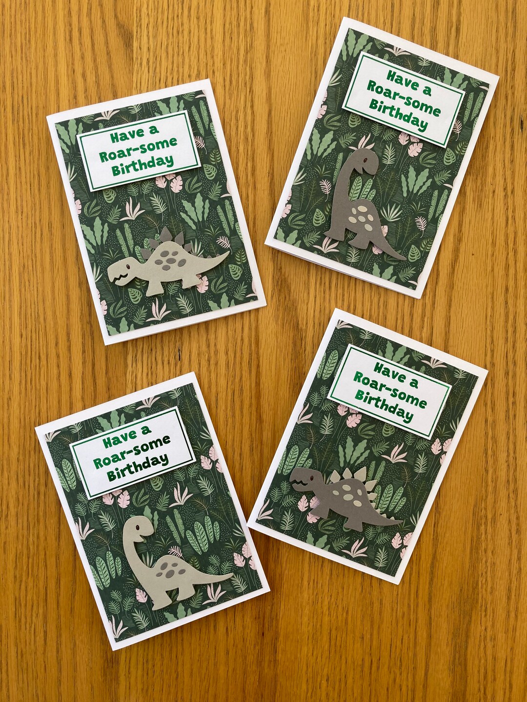 Handmade Dinosaur Birthday Card | Handmade Dinosaur ‘have a Roarsome ...