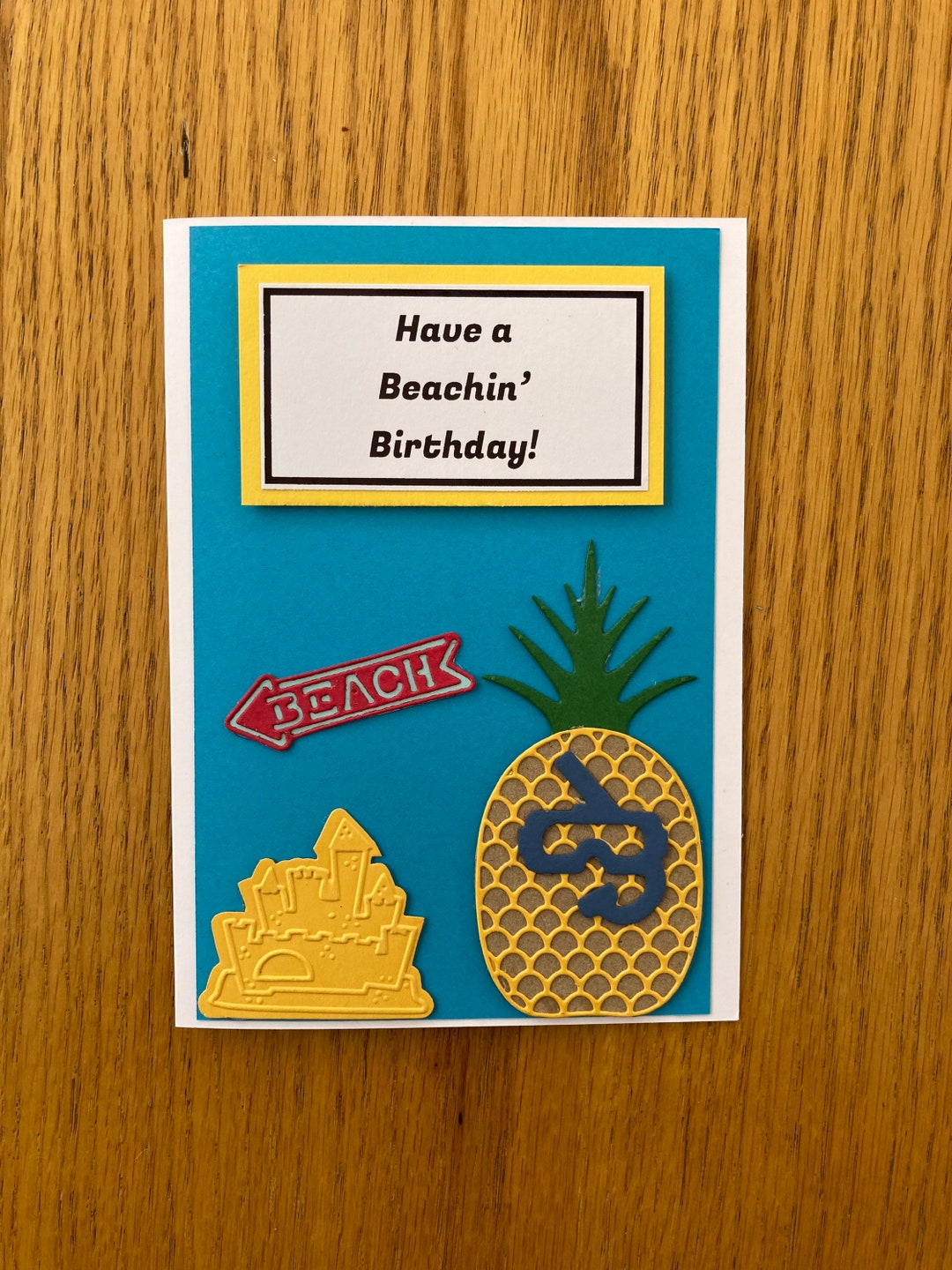 Handmade Birthday Card Beach Themed Birthday Card Handmade Beach Themed ...