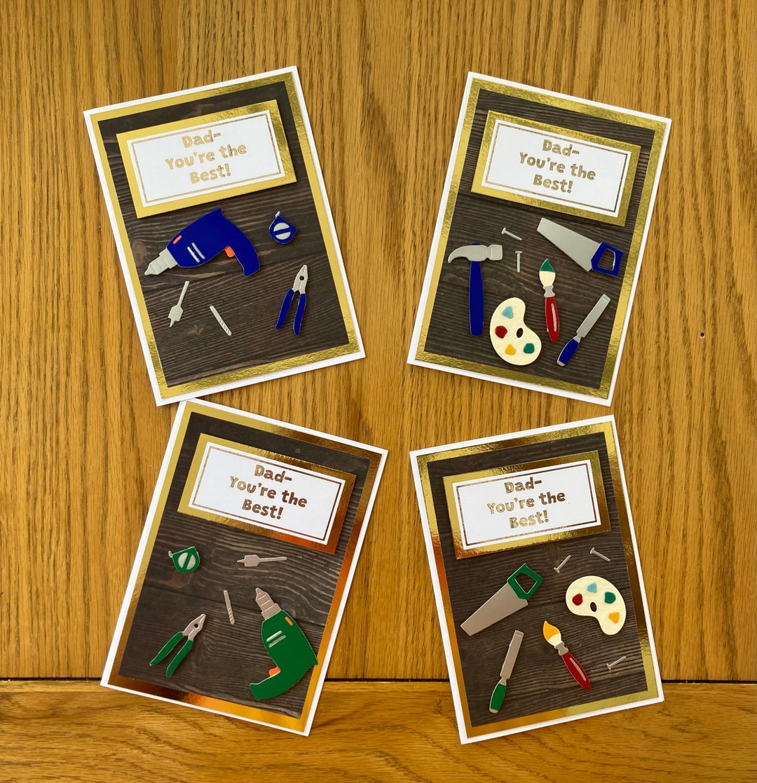 DIY Father's Day Card, Dad Birthday Card, Tools, Dad You're the Best ...