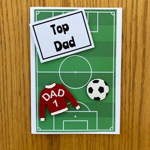 Cute Football Father’s Day Card, Handmade, Top Dad Card, Football ...