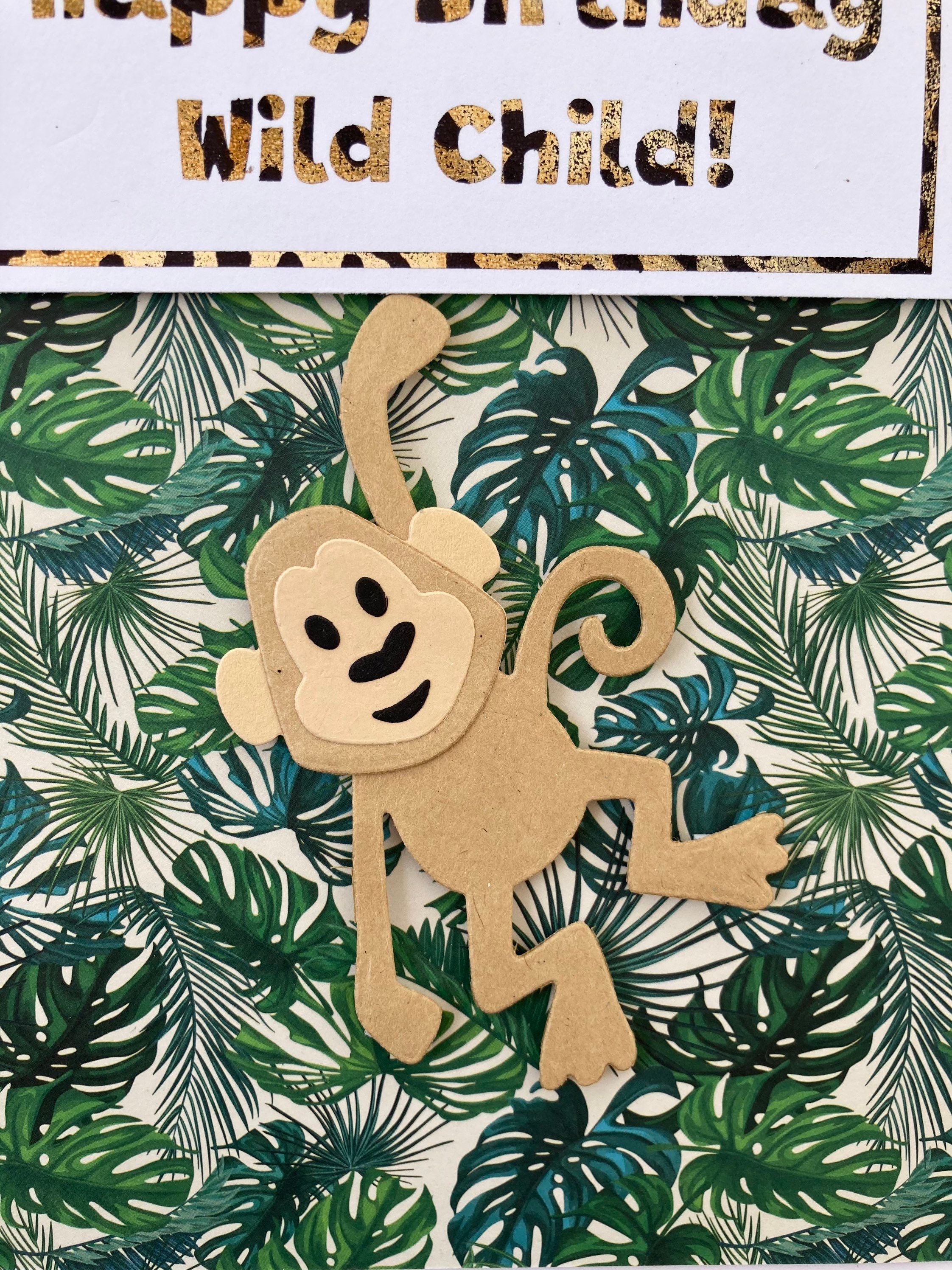 Handmade happy Birthday Wild Child Jungle Animal Birthday | Etsy