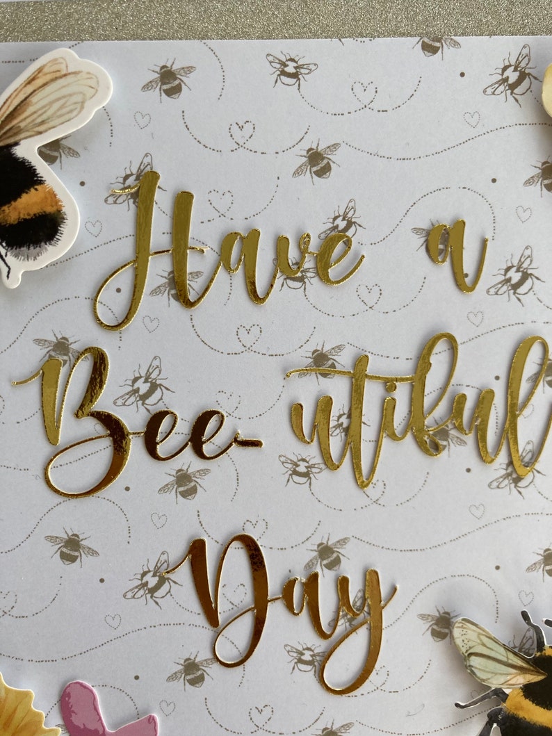 Handmade Bee Birthday Card Handmade Have a Bee-utiful Day Card Funny ...