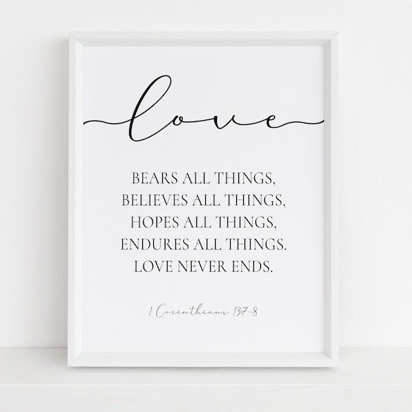 1 Corinthians 13 7 - Etsy