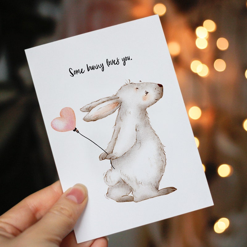 Some Bunny Loves You Card - Etsy