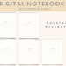 Cute Digital Notebook 5 Subject Digital Notebook Goodnotes - Etsy