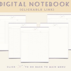 Cute Digital Notebook, 5 Subject Digital Notebook, Goodnotes Notebook ...