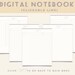 Cute Digital Notebook, 5 Subject Digital Notebook, Goodnotes Notebook ...