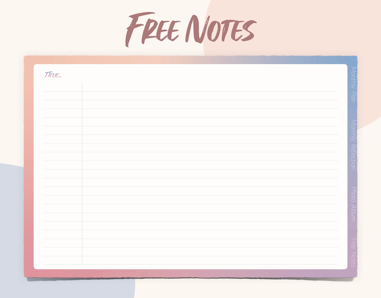 Undated Colorful Digital Planner, Cute iPad Digital Planner, Goodnotes ...