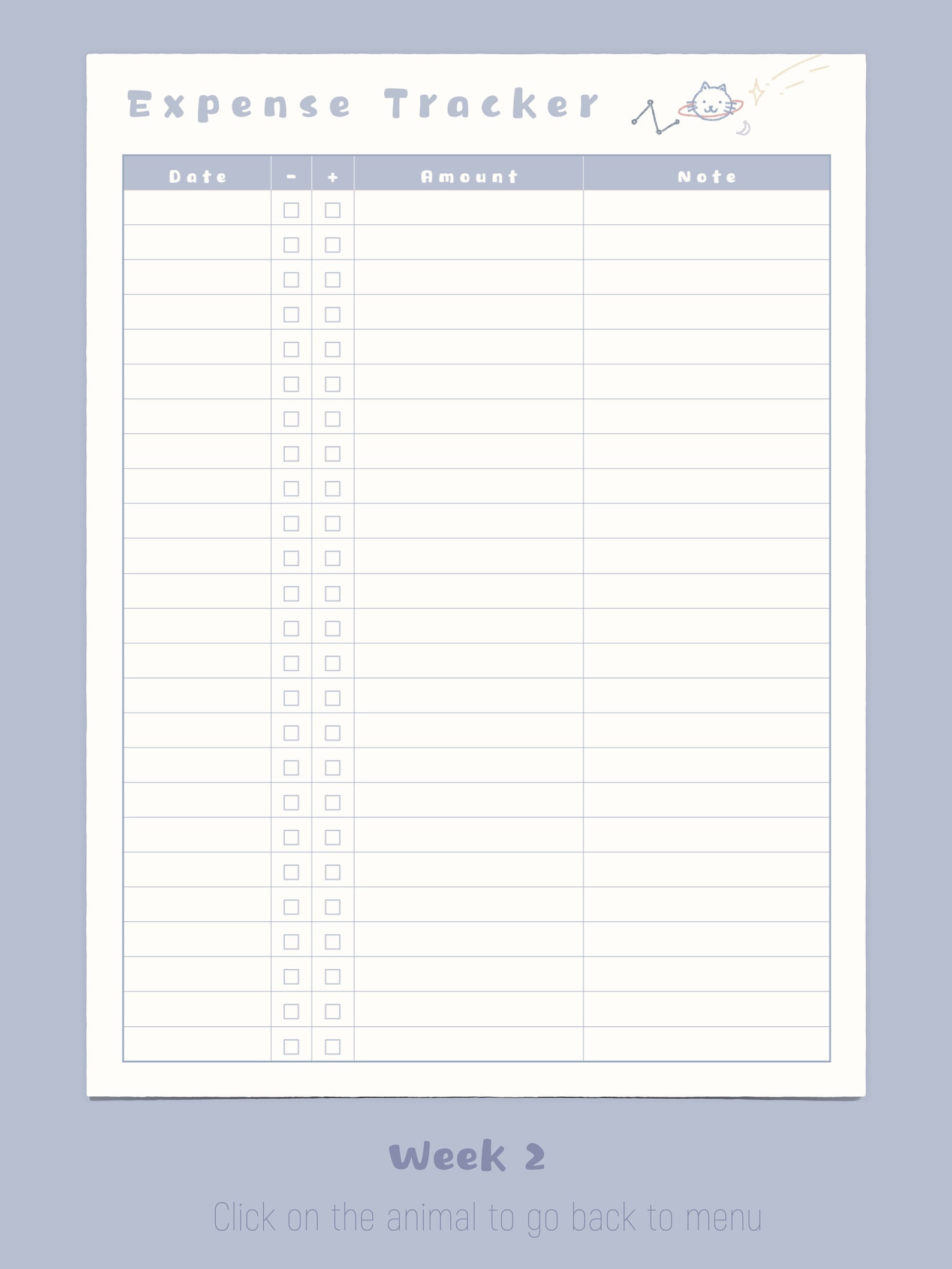 Cute Expense Tracker. Digital Expense Tracker, Monthly Expense Tracker ...