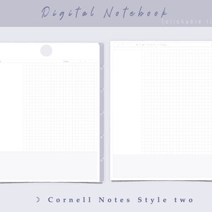 6 Tab Digital Notebook, Goodnotes Template, Hyperlinked, Notability ...