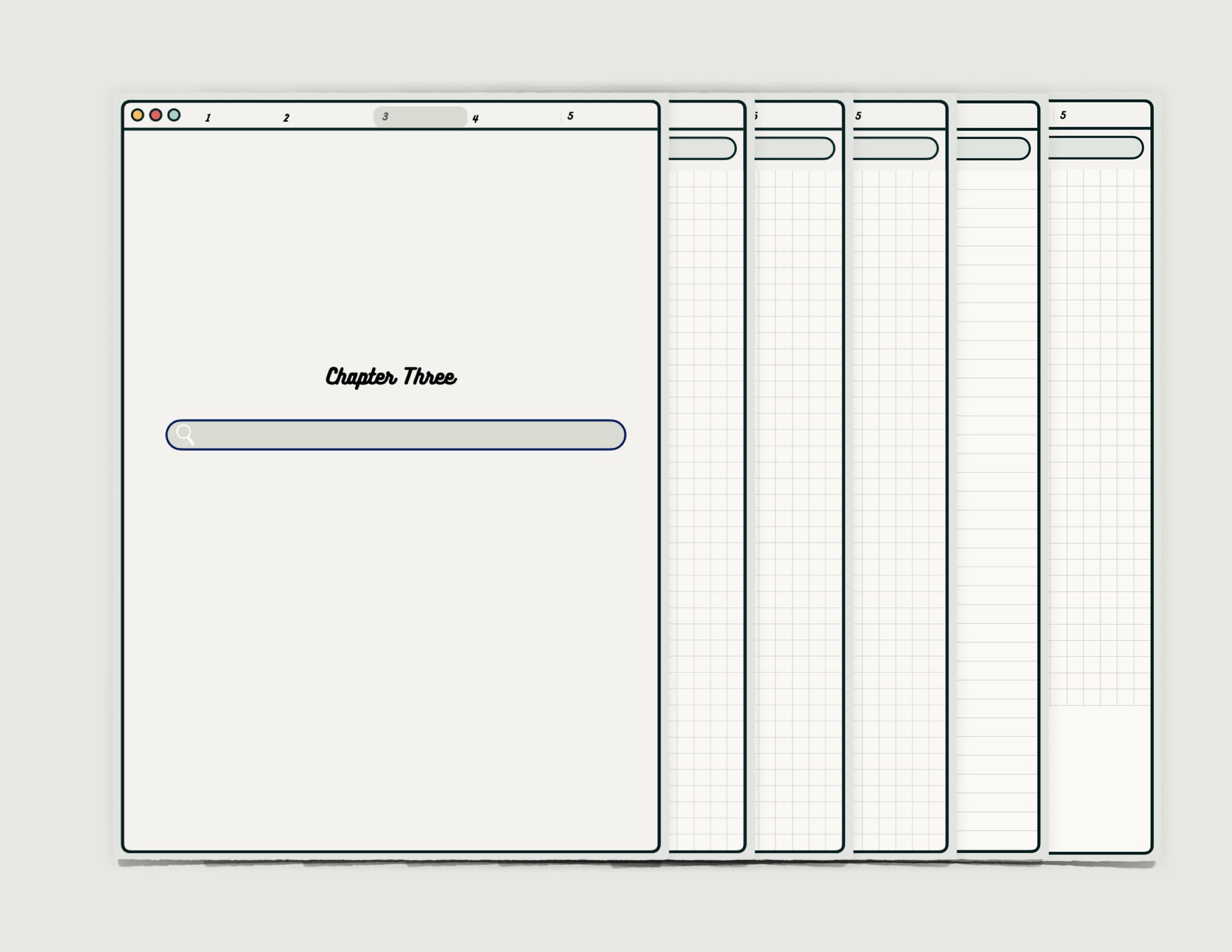 Cute Digital Notebook 5 Subject Colored Digital Notebook - Etsy