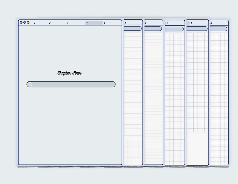 Cute Digital Notebook 5 Subject Colored Digital Notebook - Etsy