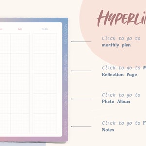 Undated Colorful Digital Planner, Cute iPad Digital Planner, Goodnotes ...