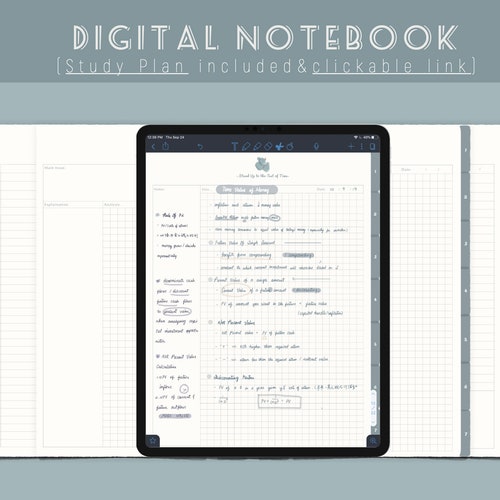 6 Tab Digital Notebook Goodnotes Template Hyperlinked - Etsy