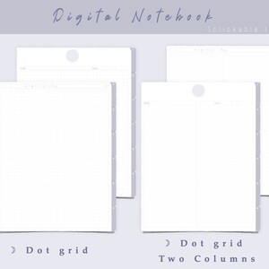 6 Tab Digital Notebook, Goodnotes Template, Hyperlinked, Notability ...