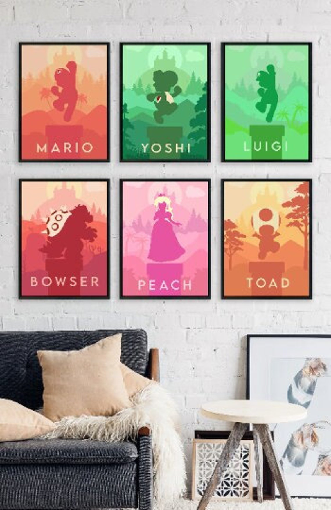 Promo 6 Artworks Mario, Luigi, Yoshi, Bowser, Peach and Toad ...