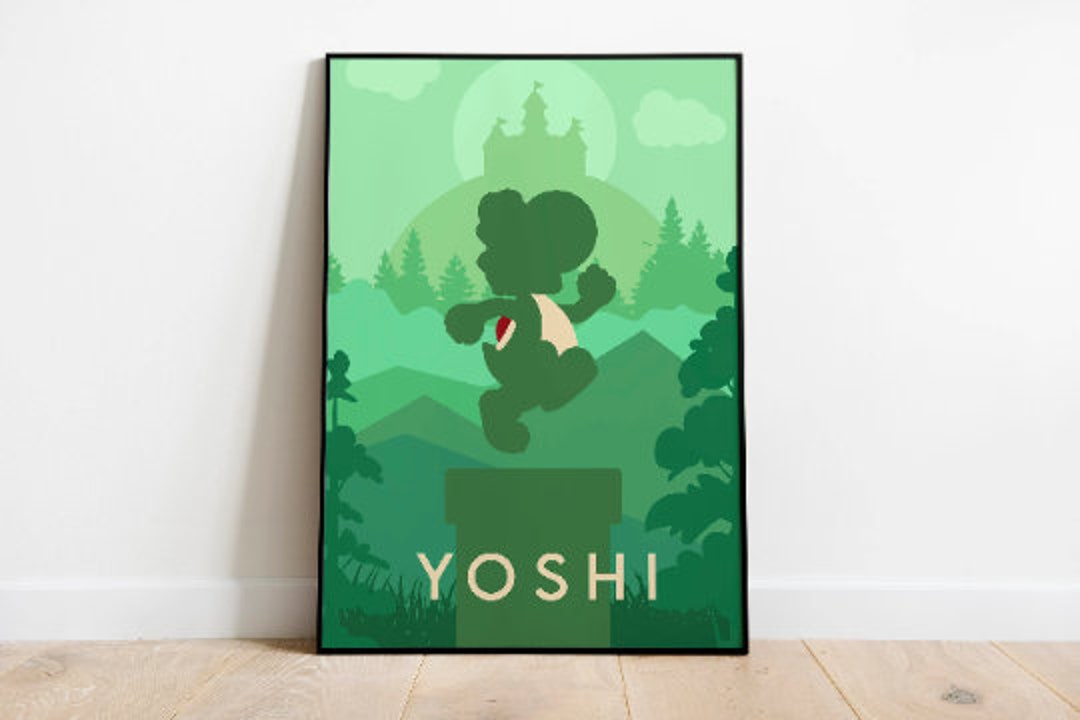 YOSHI !!- Mario Digital Artwork Poster Printable - Etsy