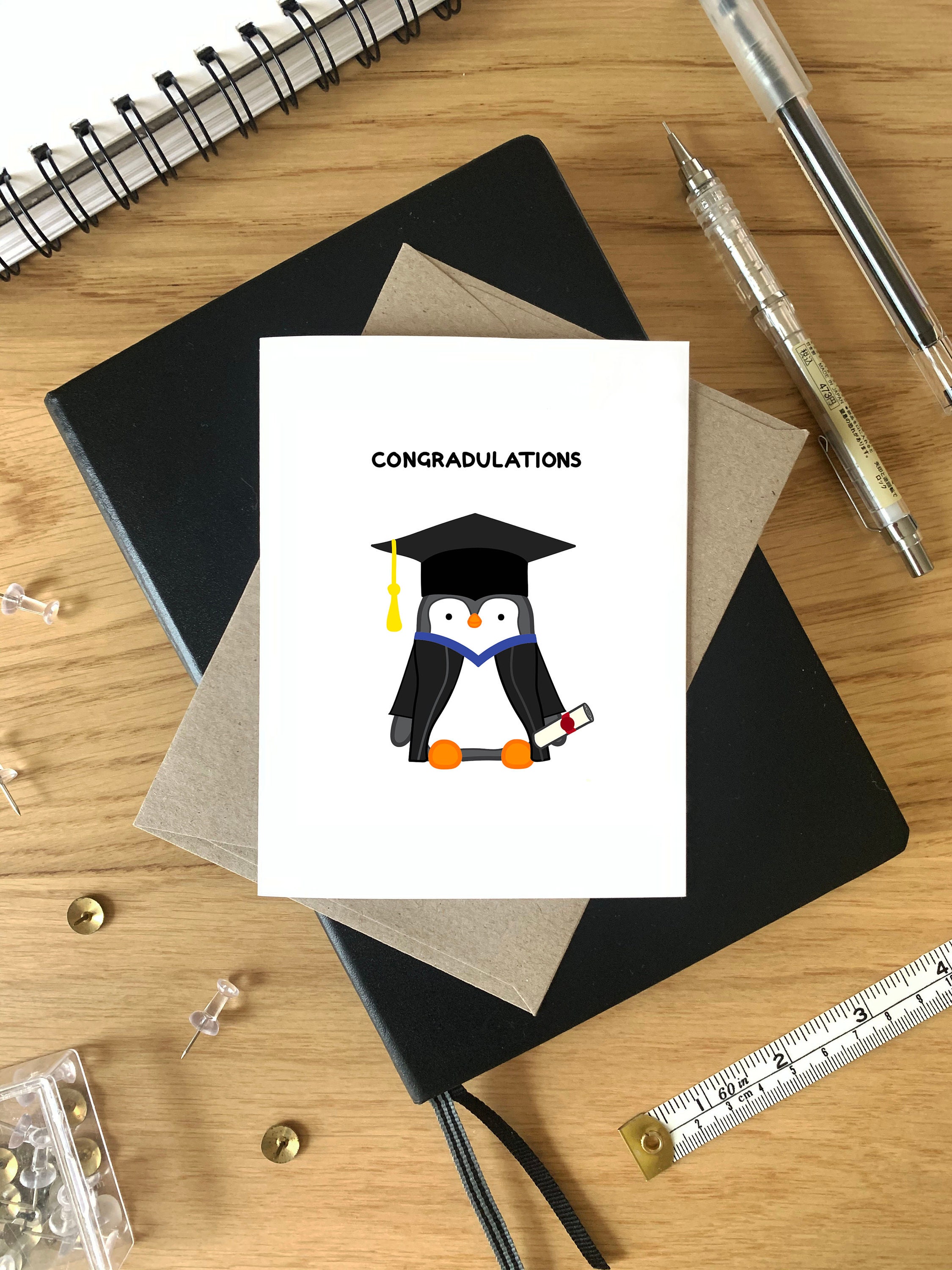Penguin Graduation Card