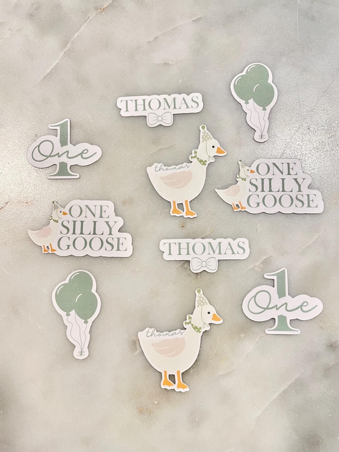 ONE Silly Goose First Birthday Confetti, Personalized Confetti Birthday ...