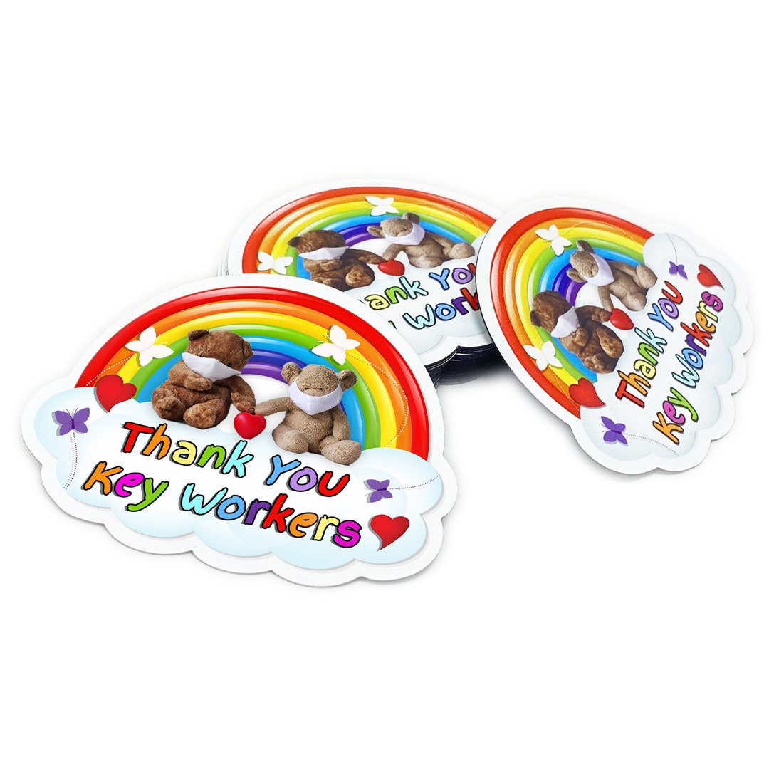 Thank You Key Workers Rainbow Fridge Magnet - Etsy