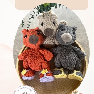 Wombat Crochet Pattern: Low Sew Amigurumi Snuggler (PDF Pattern) - Etsy