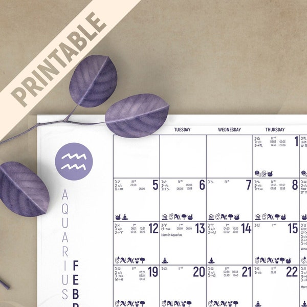 Zodiac Calendar - Etsy