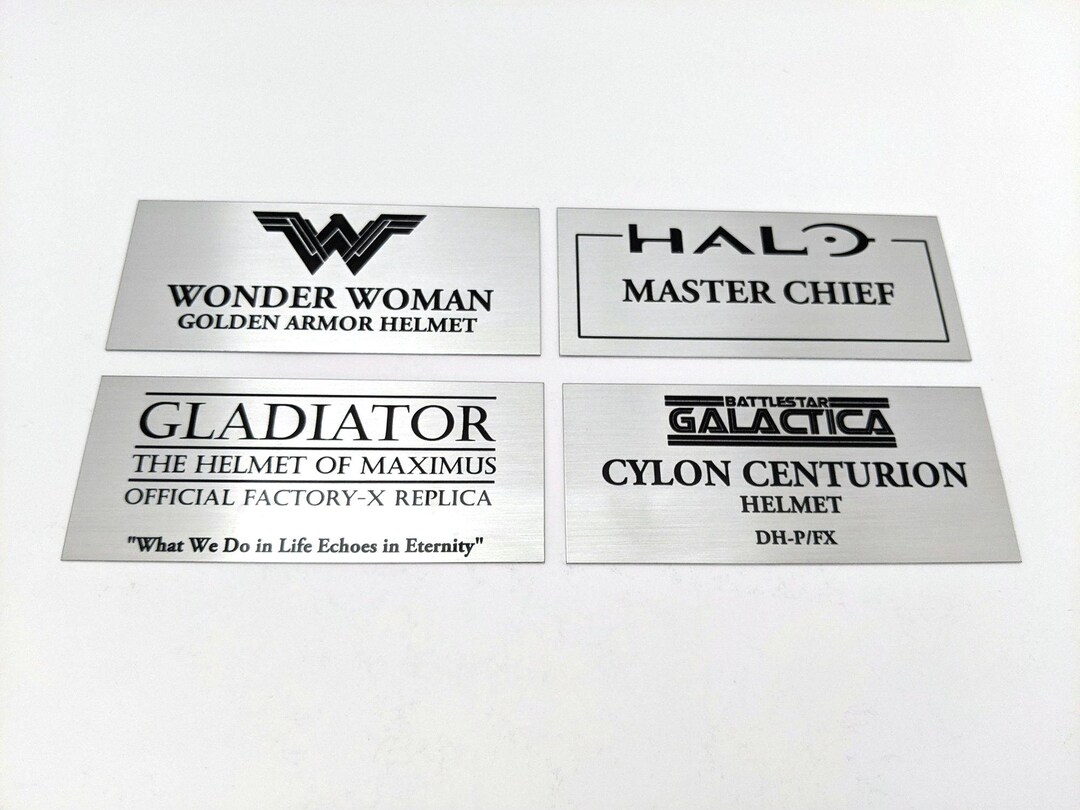 Custom Metal Display Plaque for Movie Props, Helmets & Lightsabers ...