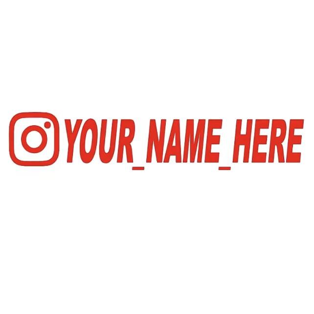 Car Sticker User Name Custom Personalized Instagram Vinyl Decals - Etsy