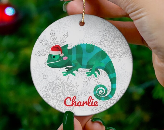 Chameleon Handmade Glass Christmas Ornament Made in Polish - Etsy