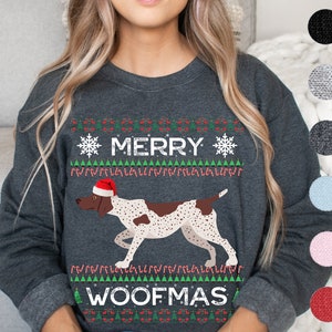 GSP Christmas Sweater | German Shorthaired Pointer Gifts | GSP Mom ...