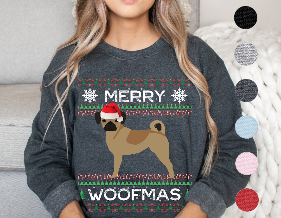 Puggle Christmas Sweater | Puggle Gifts | Unisex Puggle Sweater ...