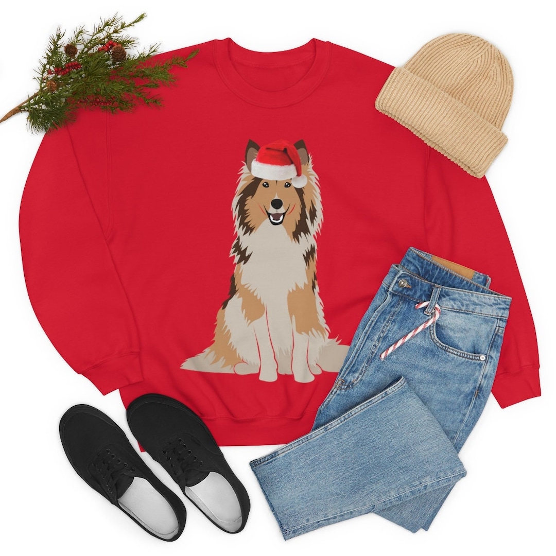 Rough Collie Christmas Sweater | Rough Collie Gifts | Collie Sweatshirt ...