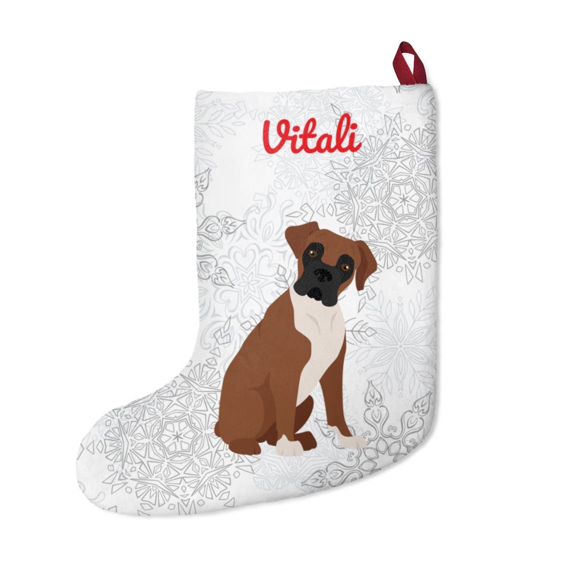 Boxer Stocking | Boxer Gifts | Personalized Boxer Christmas Stocking ...