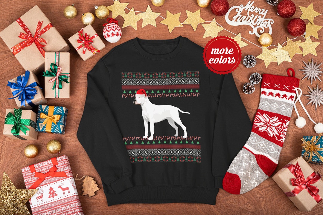 Dogo Argentino Christmas Sweater | Unisex Argentinian Mastiff ...
