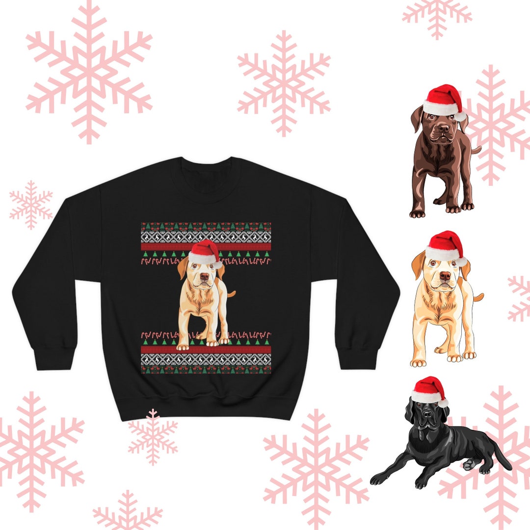 Labrador Christmas Sweater | Custom Labrador Gifts | Unisex Yellow ...