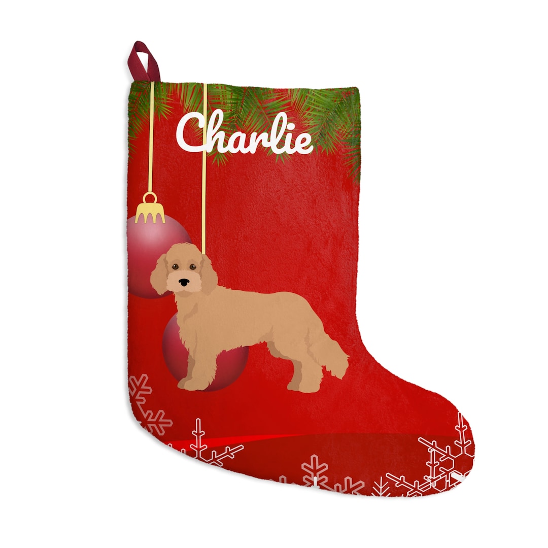 Cavapoo Stocking Cavapoo Gifts Personalized Cavoodle Christmas Stocking ...