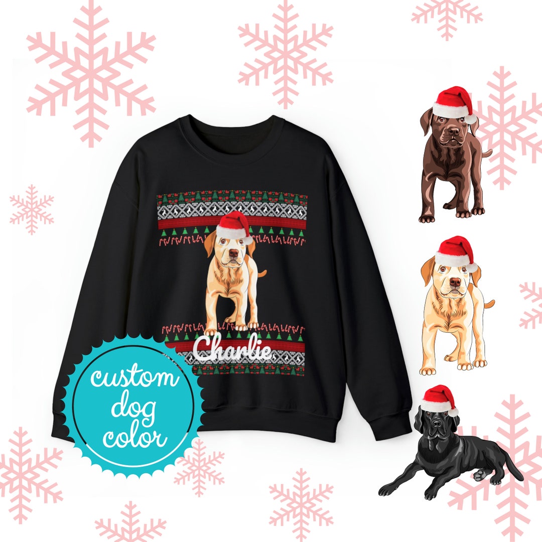 Labrador Christmas Sweater | Custom Labrador Gift | Unisex Yellow Lab ...