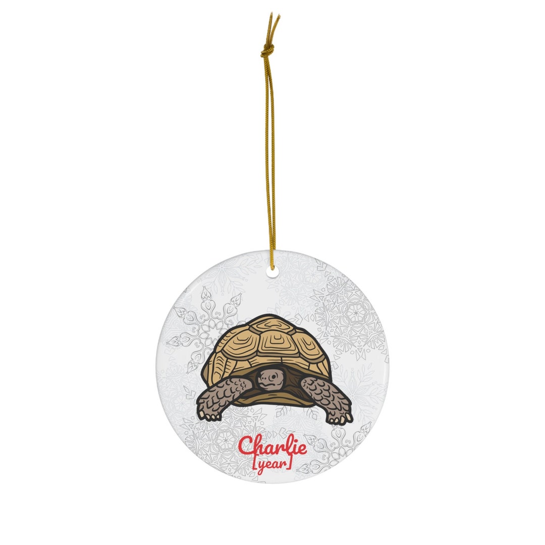 Tortoise Ornament | African Sulcata Tortoise Gifts | Customized ...